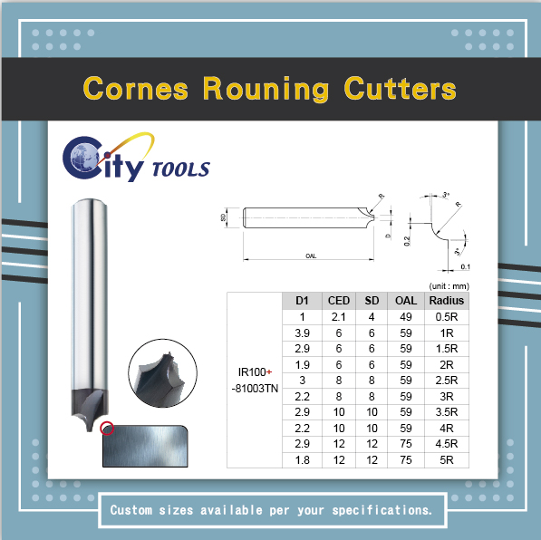 Corner Radius Cutters - End Mill Drills - City ZUQ