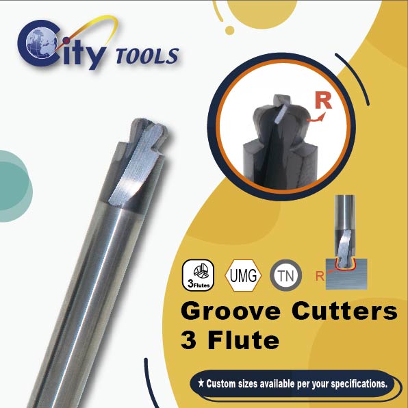 Groove Cutters 3 Flute - End Mill Drills - City ZUQ